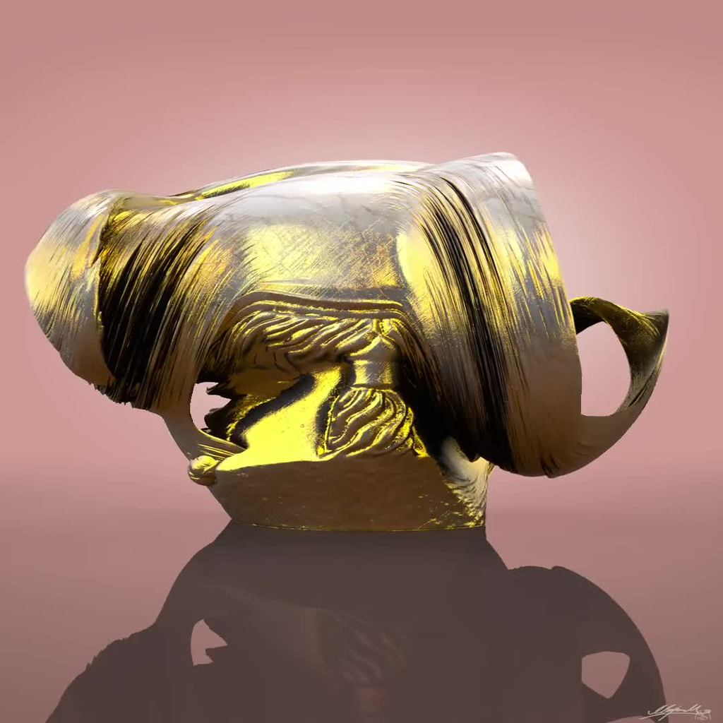 Glitching Juno Moneta in Peachy Mocha - Art in VR