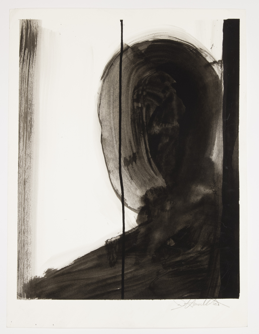 Shadow Head (Black and White with line) - Art in VR