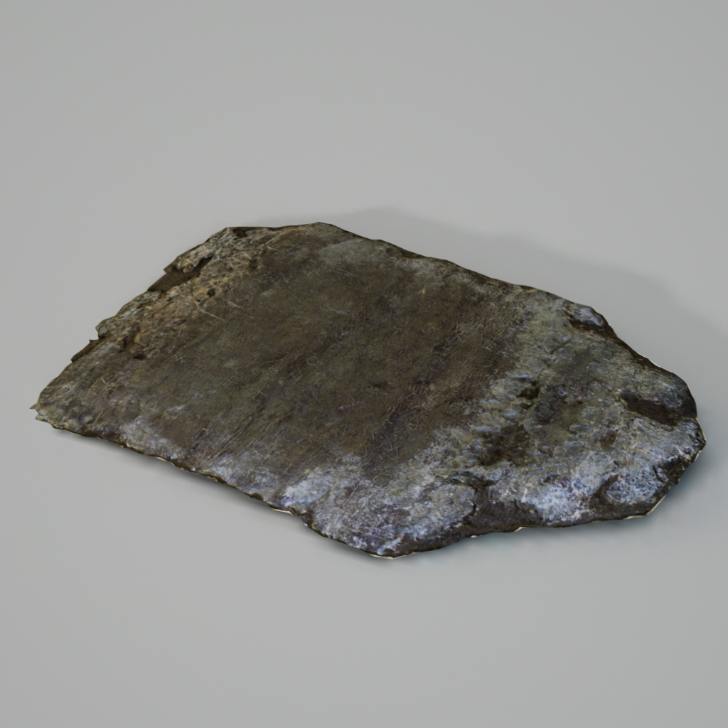 Greek commercial letter inscribed on a sheet of lead - Artifact in VR